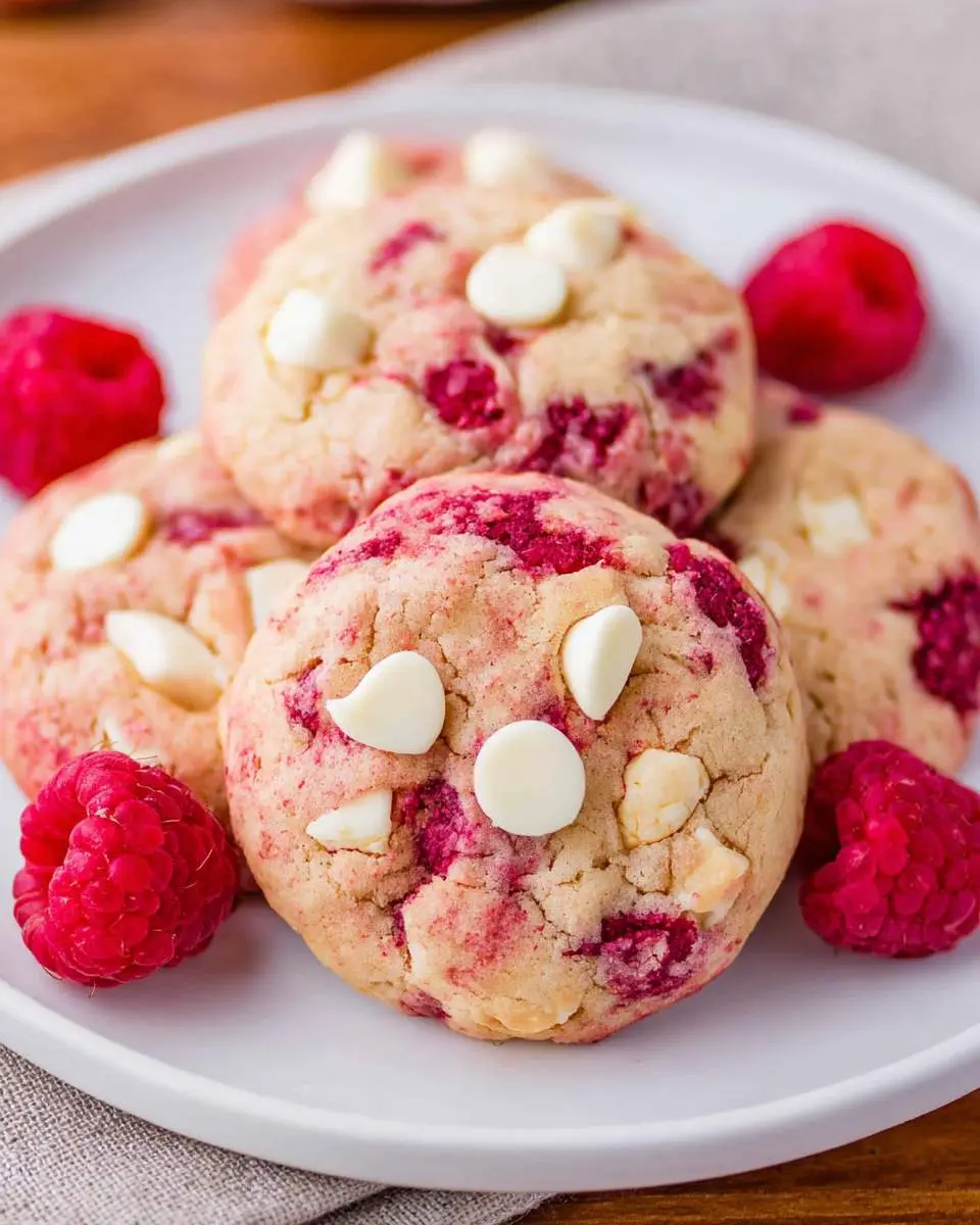 White Chocolate Raspberry Cookies