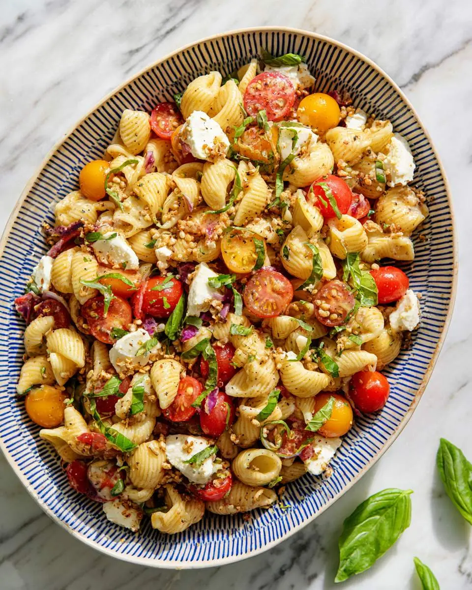 Bruschetta pasta salad