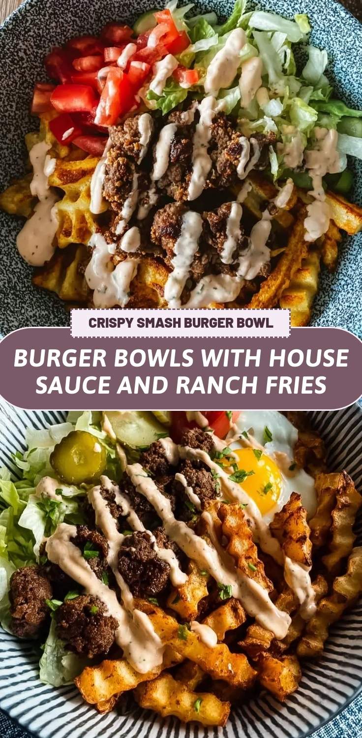 Burger Bowls with House Sauce and Ranch Fries