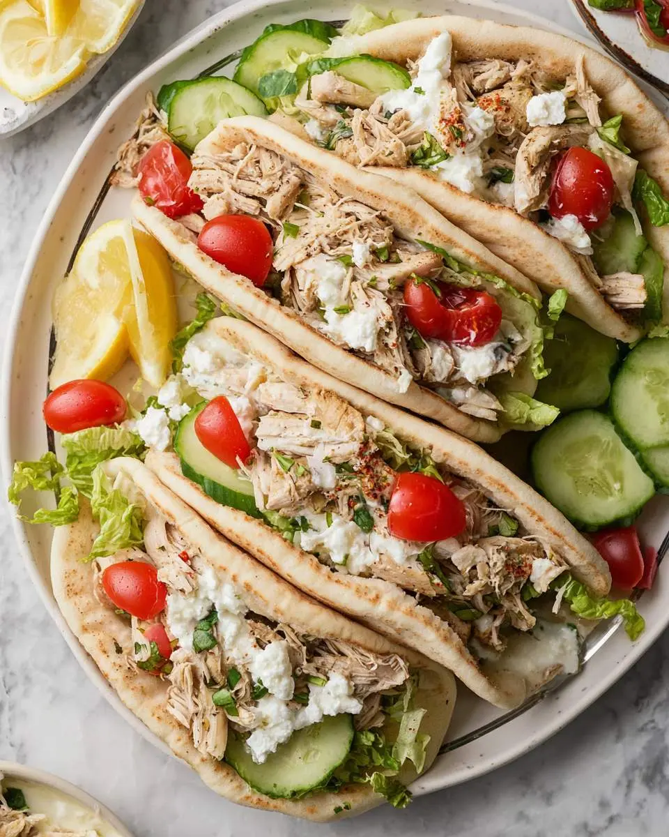 Crockpot Greek Chicken Gyros