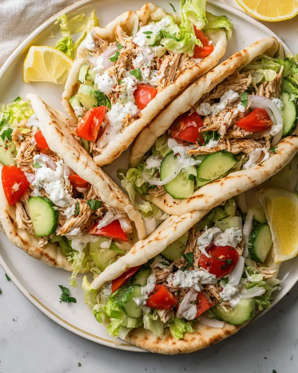 Crockpot Greek Chicken Gyros