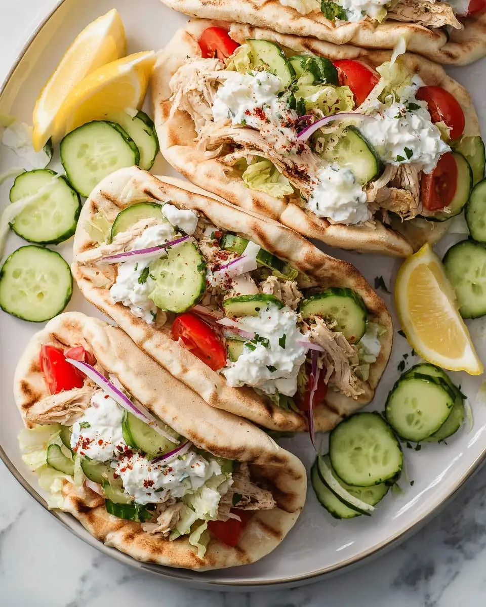 Crockpot Greek Chicken Gyros