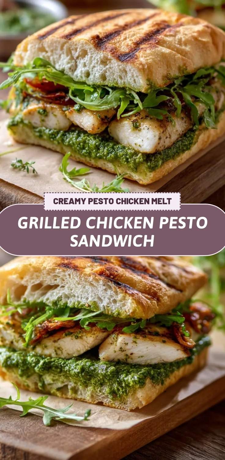 Grilled Chicken Pesto Sandwich