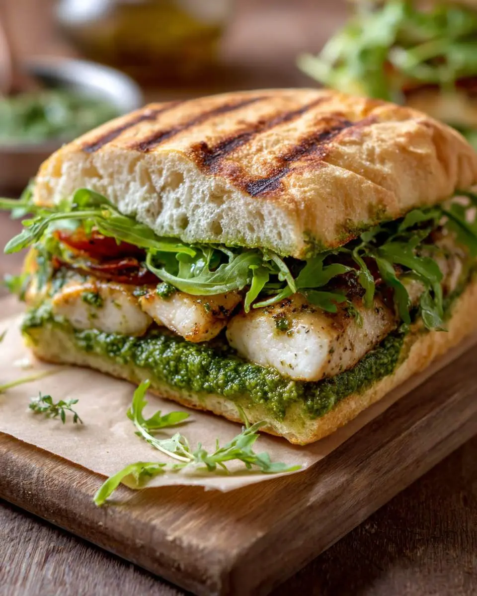 Grilled Chicken Pesto Sandwich