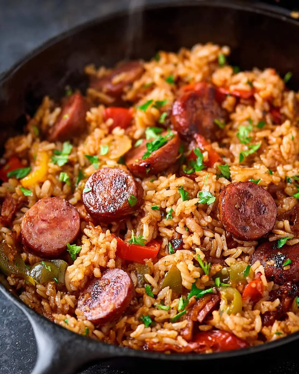 Kielbasa and Rice Skillet