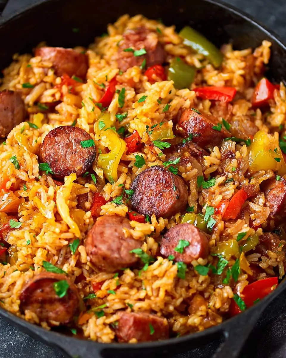 Kielbasa and Rice Skillet