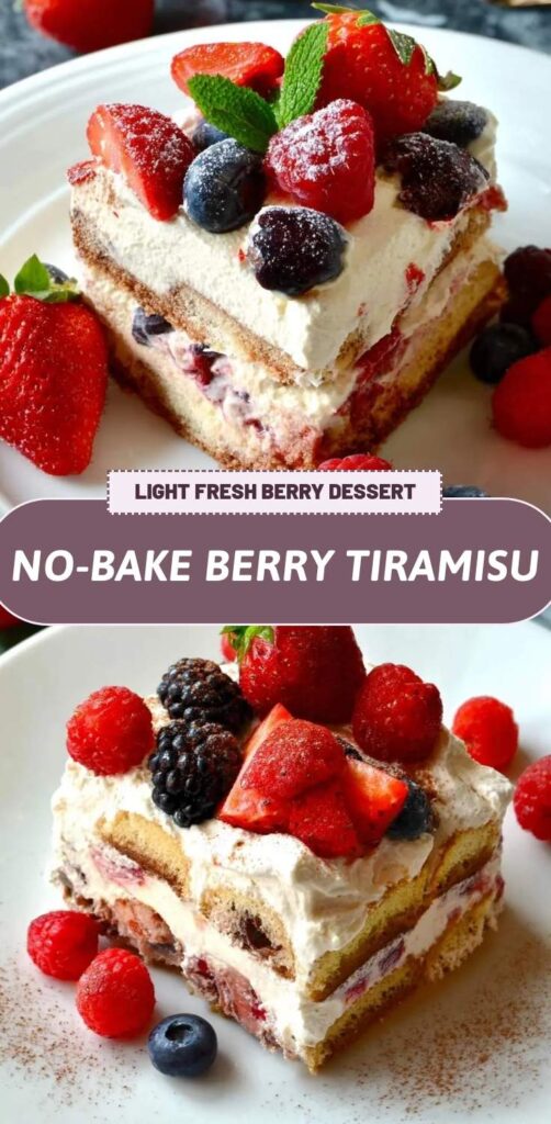 No-Bake Berry Tiramisu