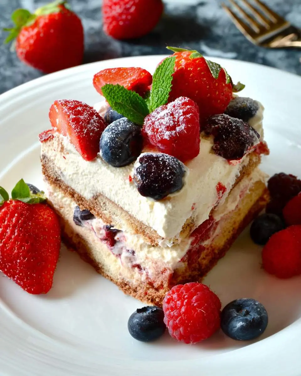 No-Bake Berry Tiramisu