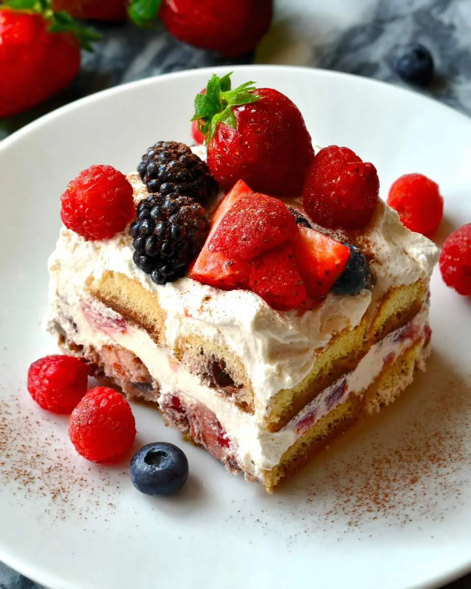 No-Bake Berry Tiramisu