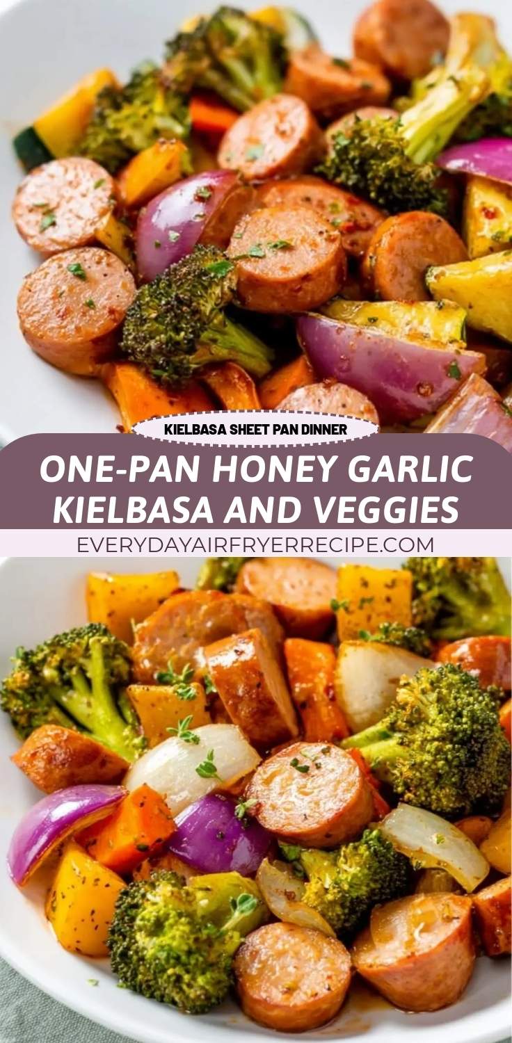 One-Pan Honey Garlic Kielbasa And Veggies