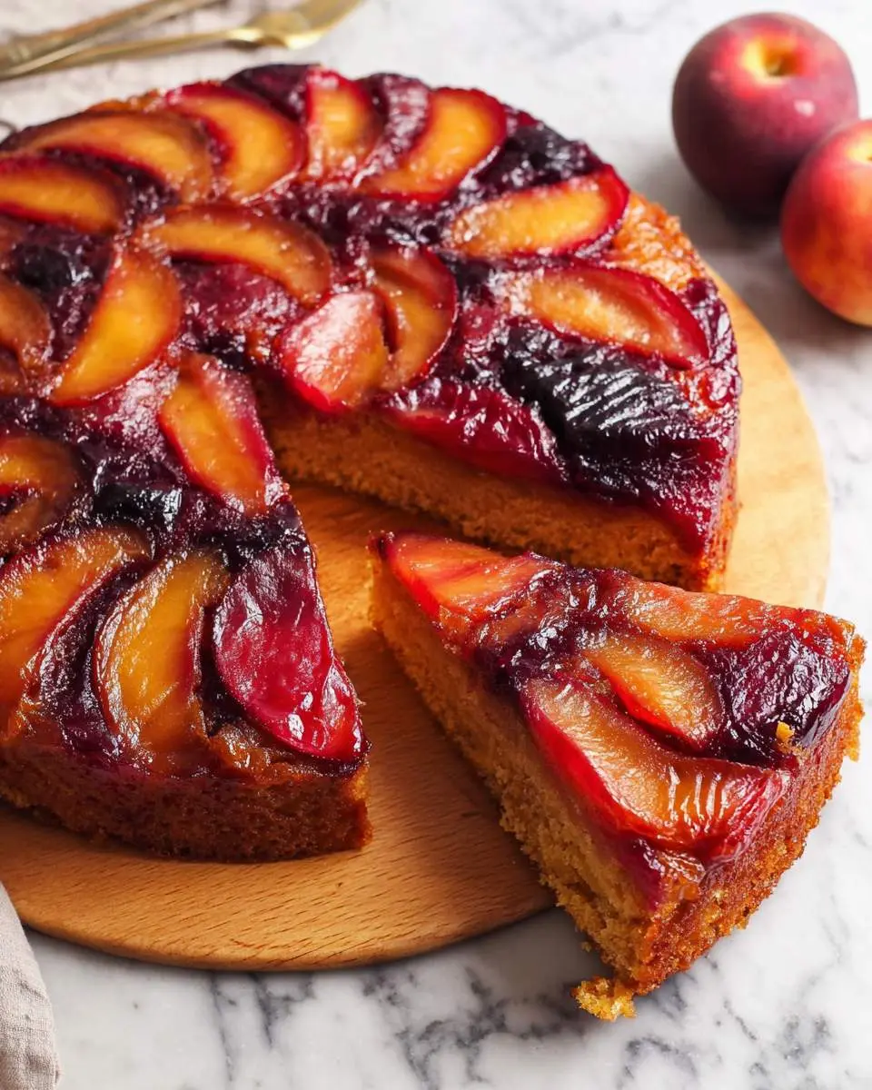 Peach-Plum Upside-Down Cake