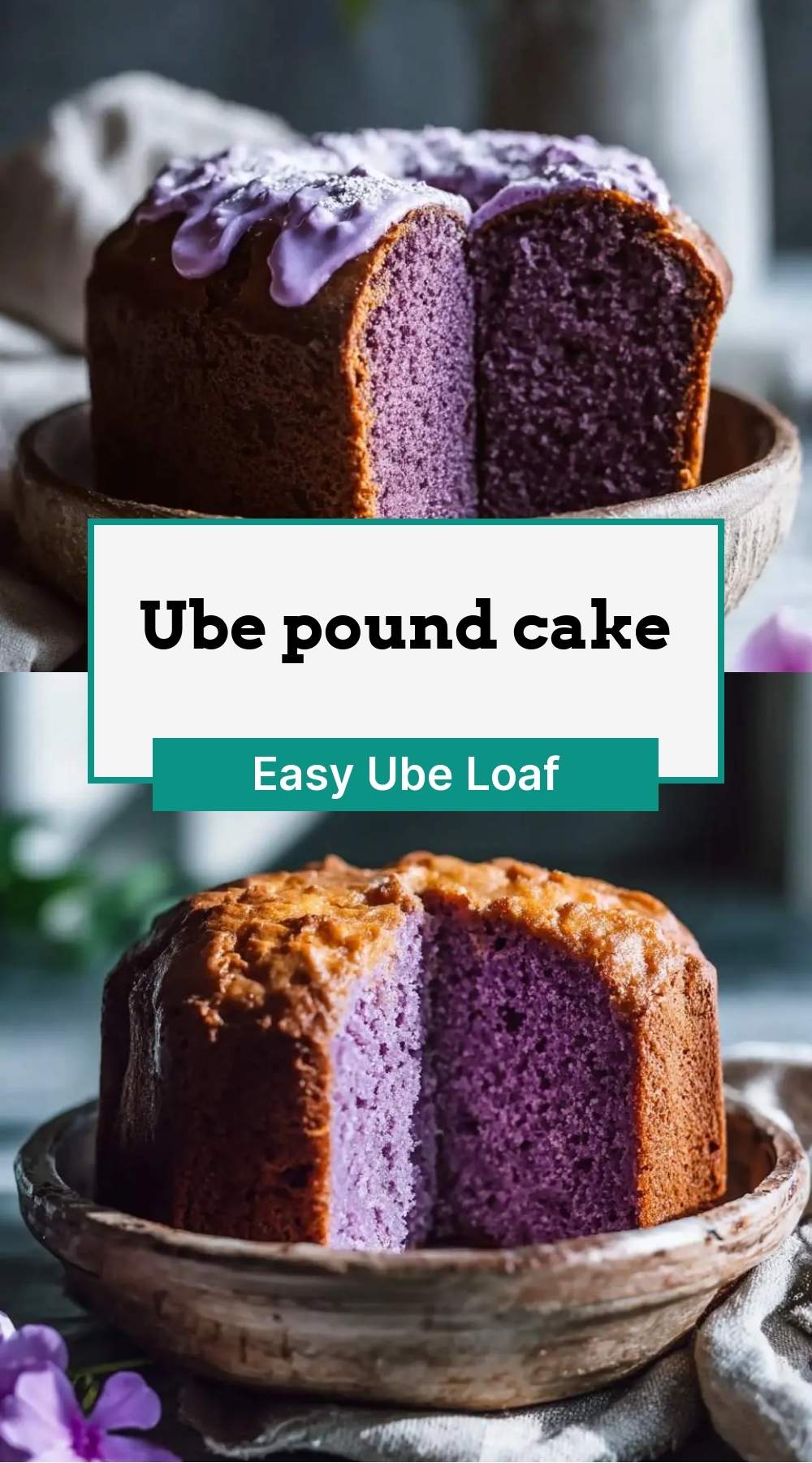 Ube pound cake