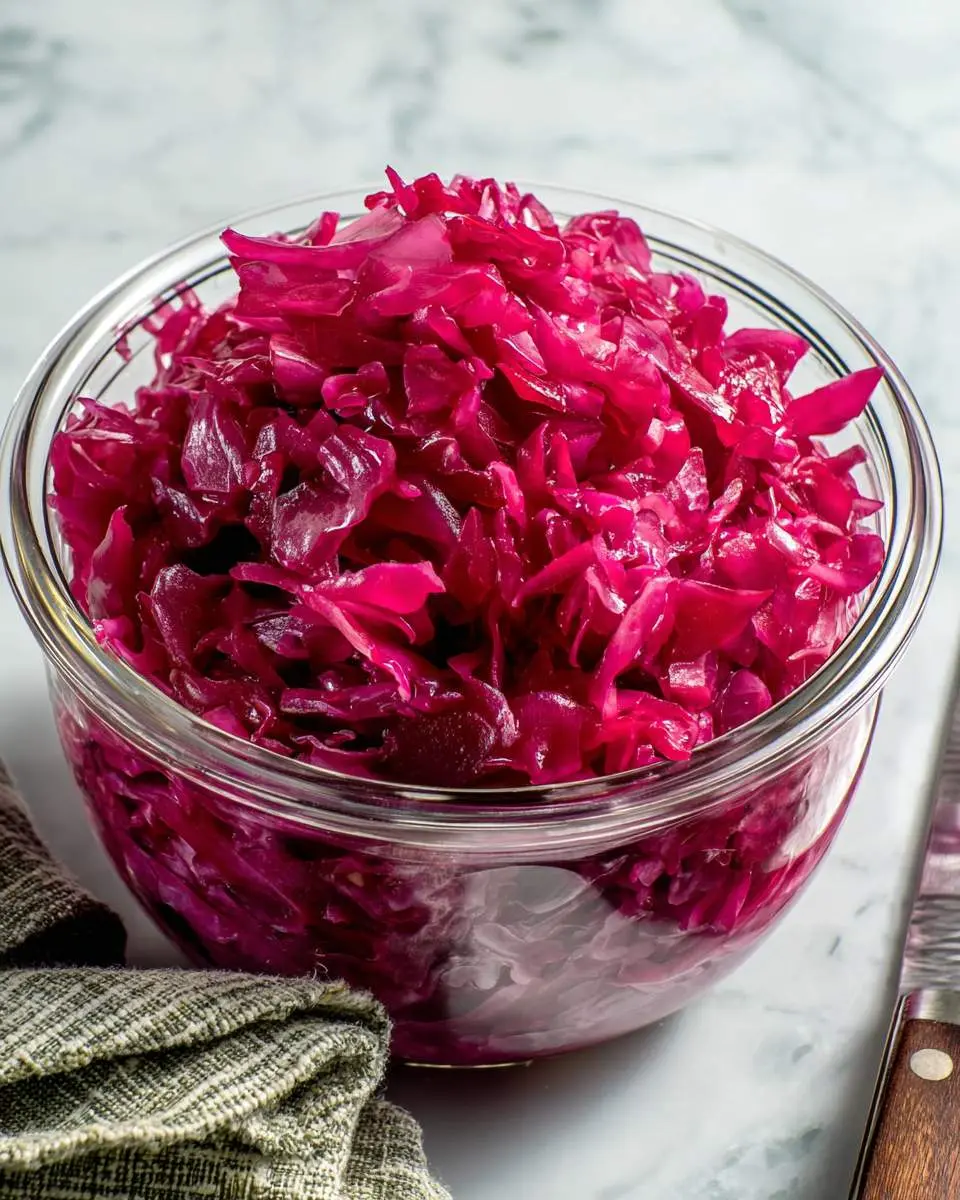 Vegan Pickled Red Cabbage
