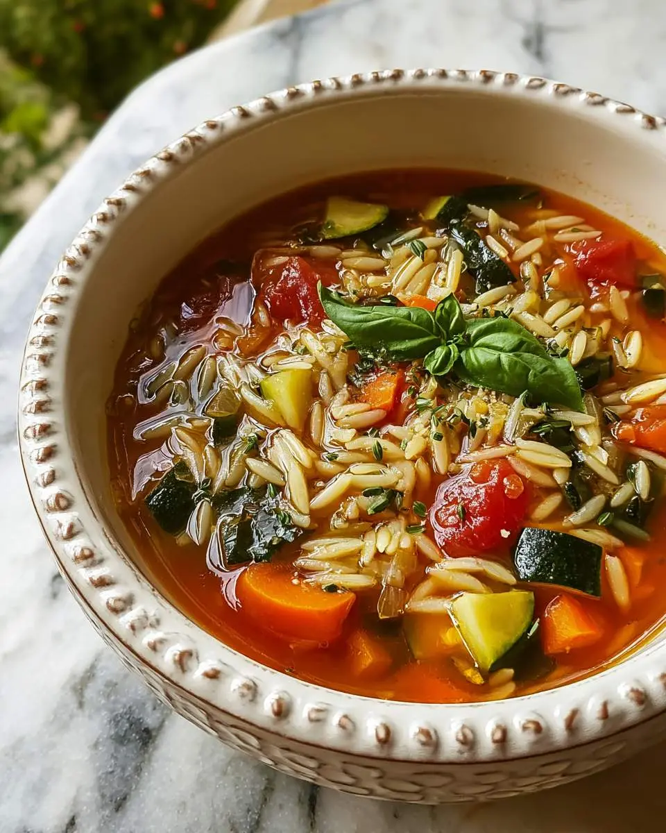 Vegetable Orzo Soup